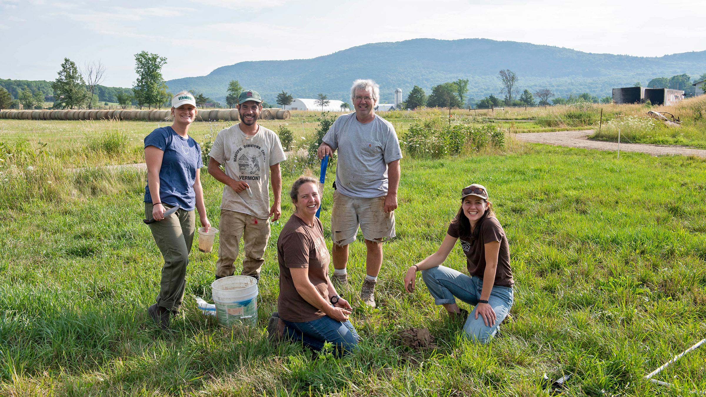 Healthy soil at Harrisons Homegrown farm - Vermont Land Trust